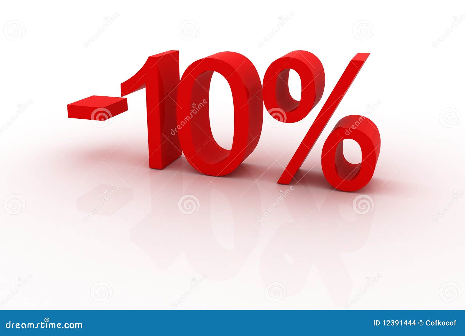 10-Prozent-Rabatt stock abbildung. Illustration von geschäft - 12391444
