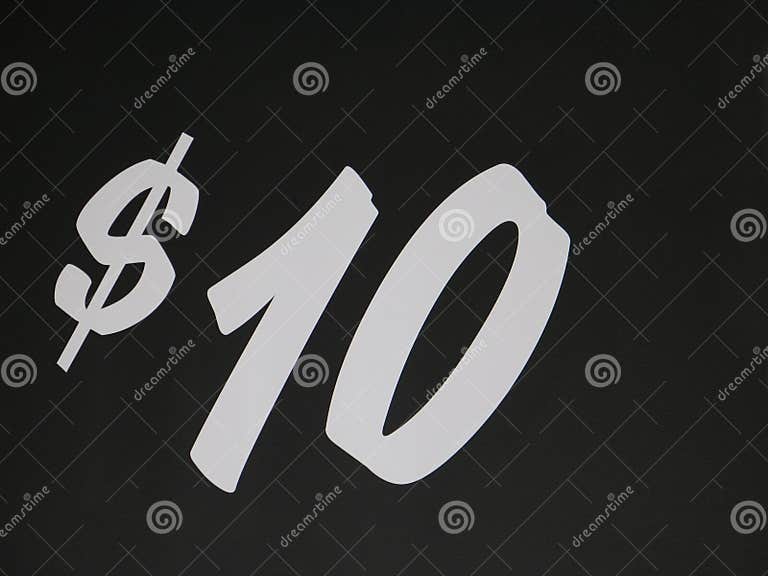 $10 sign stock image. Image of black, deal, sign, sale - 5587483