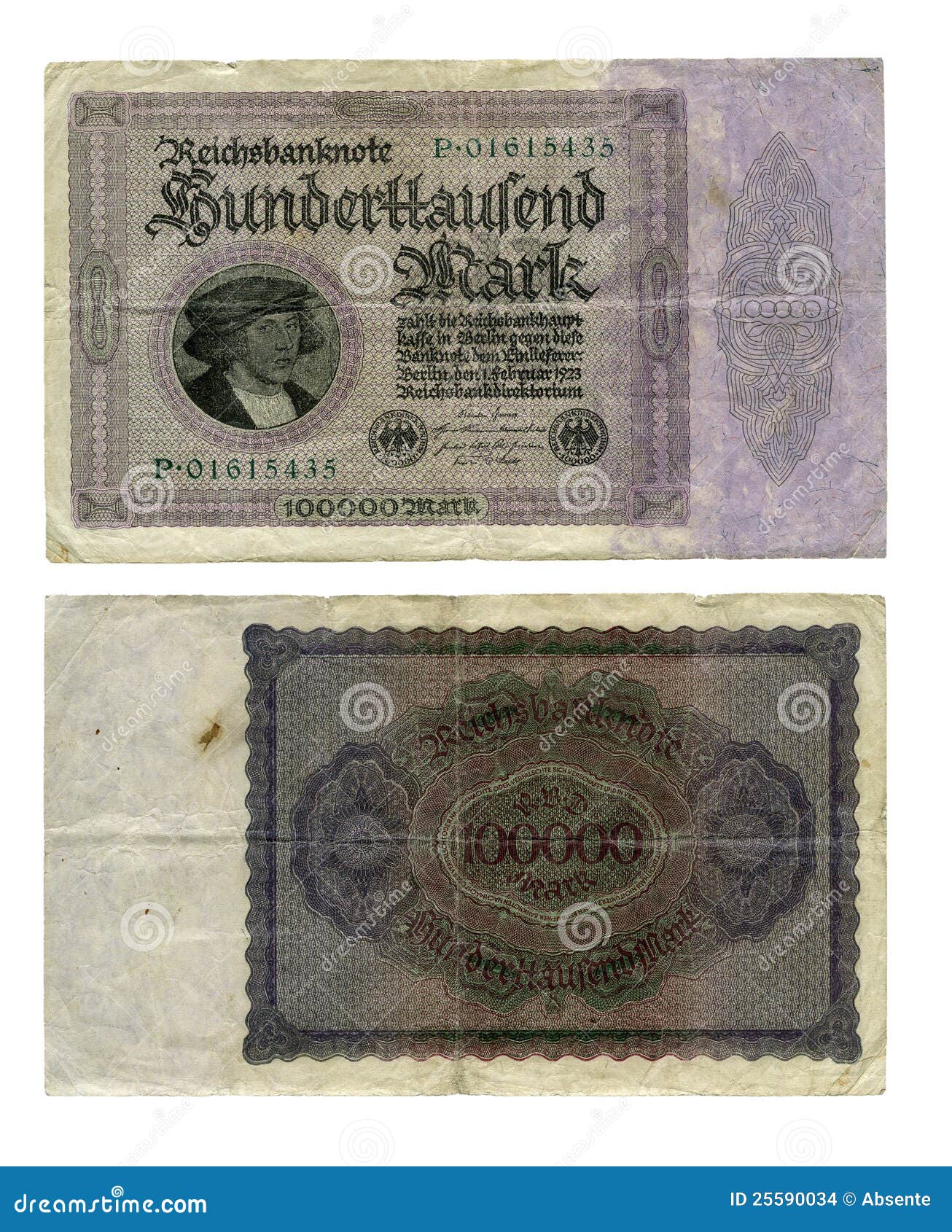 100,000 Duitse Mark stock foto. Image of teken, economie - 25590034