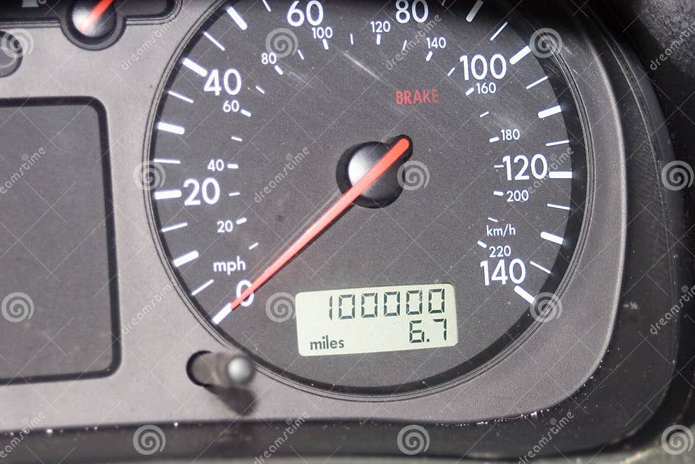 100,000 mile odometer stock image. Image of odometer, auto - 709115