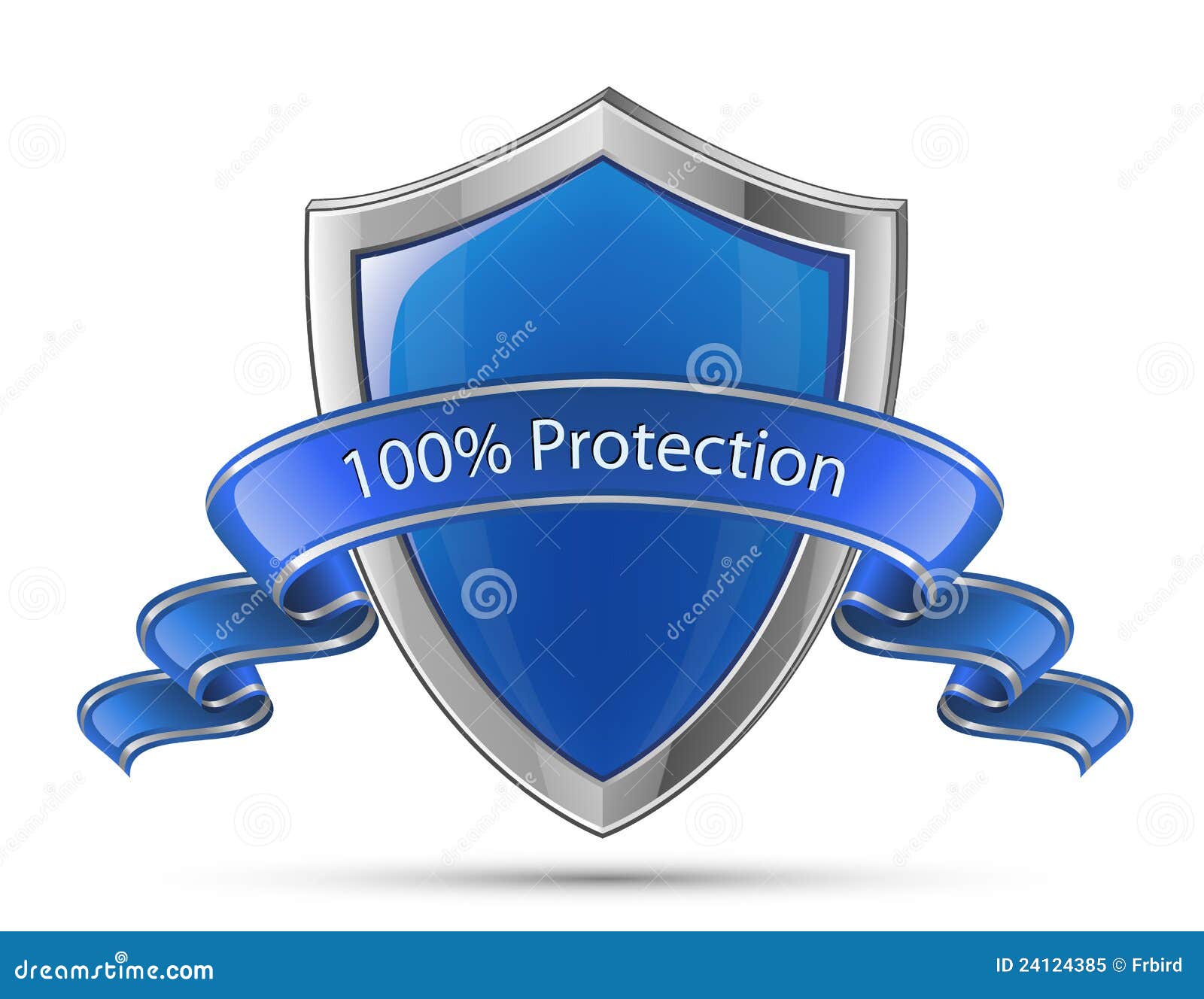 100% Bescherming. Het Symbool Van Het Schild Vector Illustratie ...