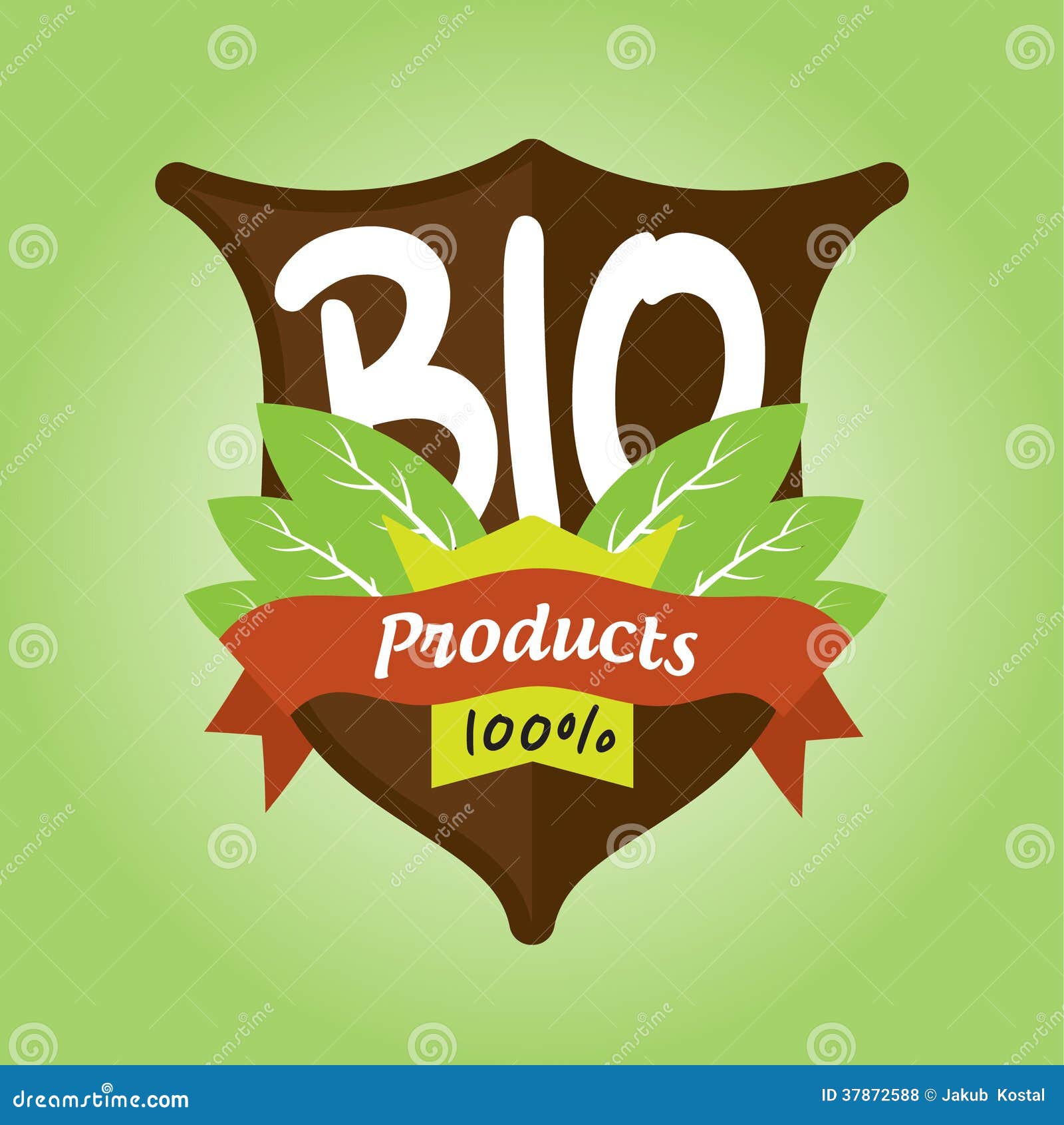 100 bio products badge stock vector. Illustration of ecological - 37872588