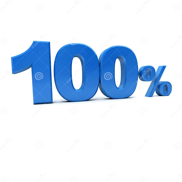 100 in blue stock illustration. Illustration of percentage - 14051839