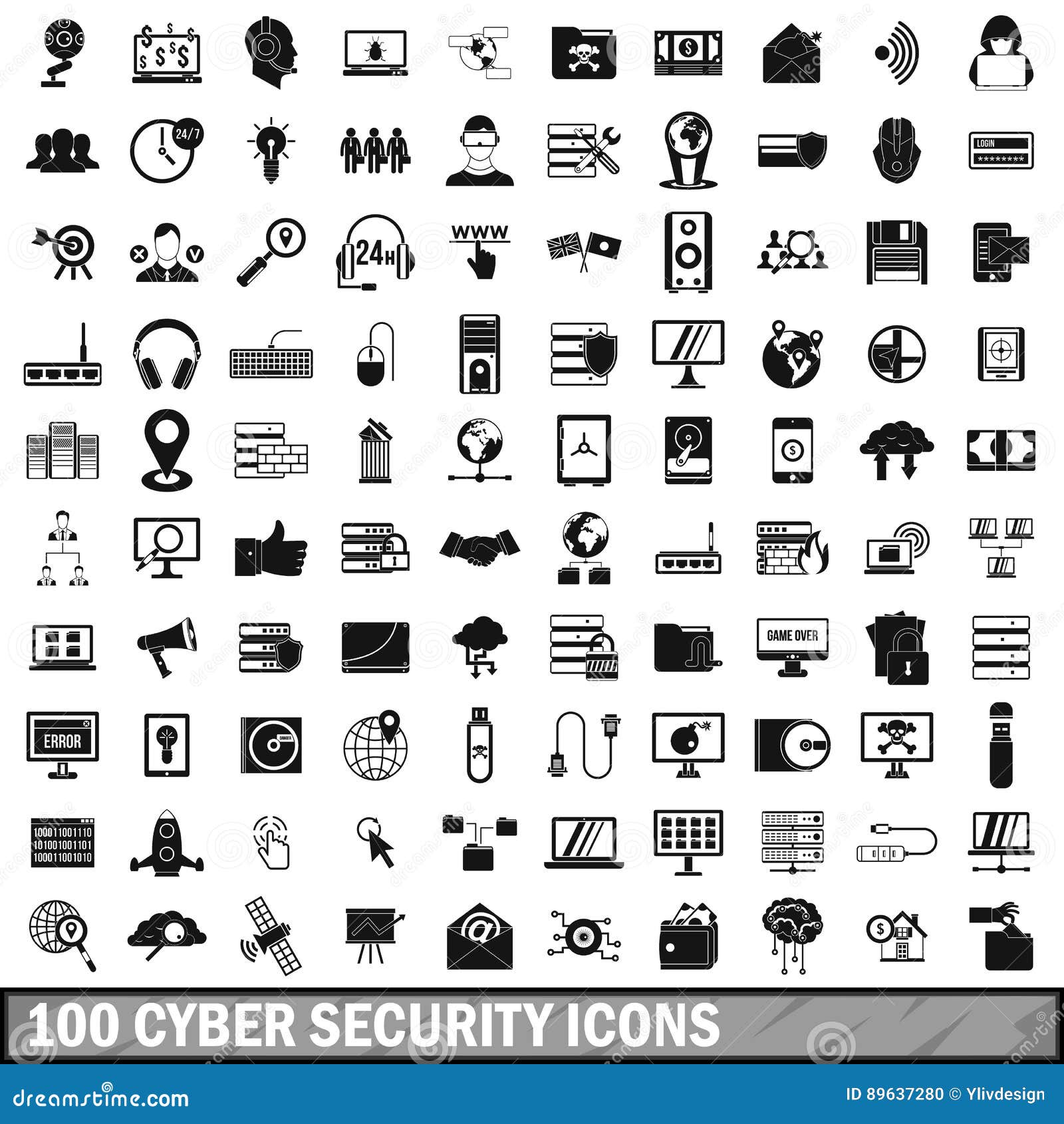 Cyber Security Simple Icons Stock Illustrations – 1,591 Cyber Security ...