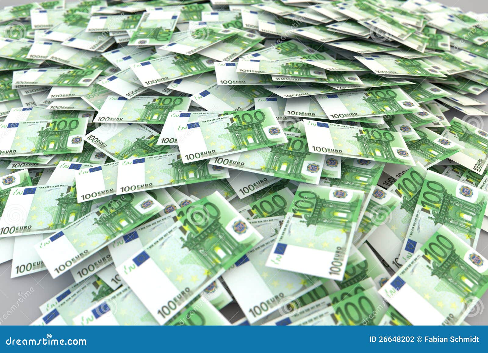 100-Euro-Geldstapel stock abbildung. Illustration von studio - 26648202