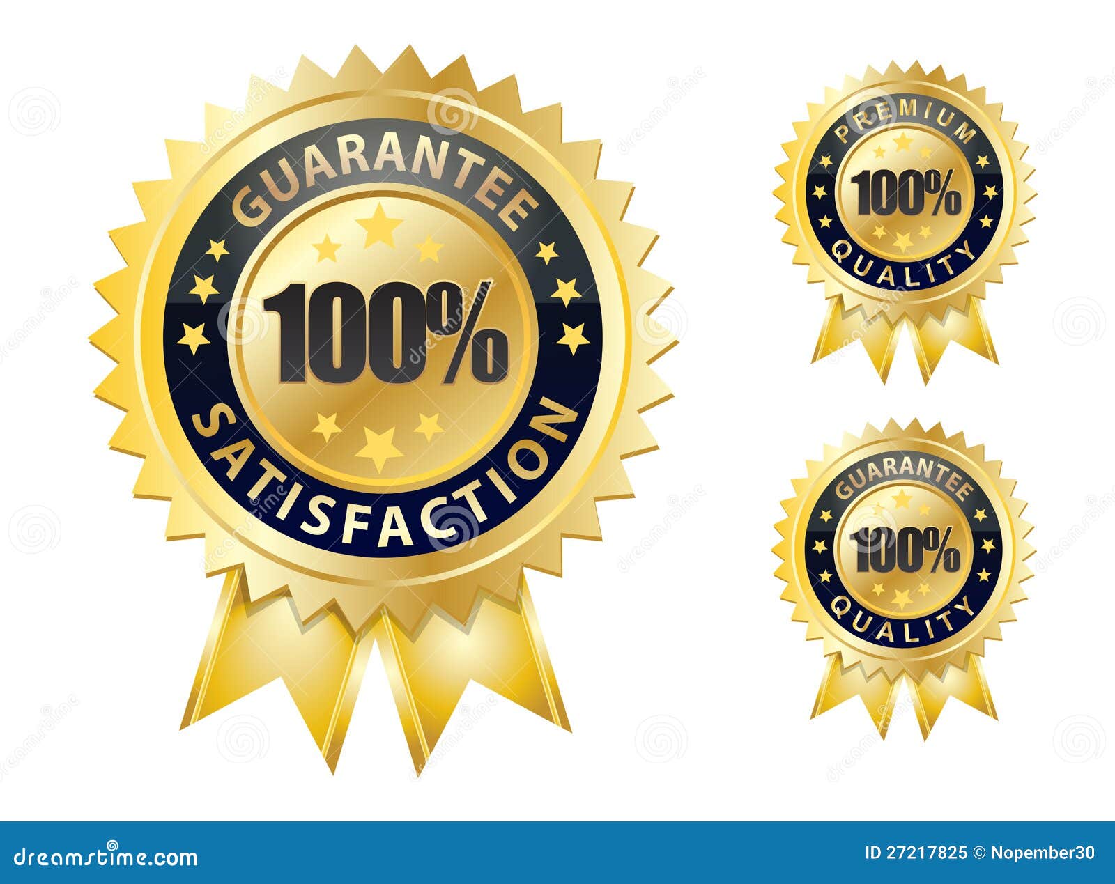 100 guarantee stock vector. Illustration of award, banner - 27217825