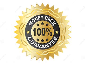 100 GUARANTEE label stock vector. Illustration of back - 8298816