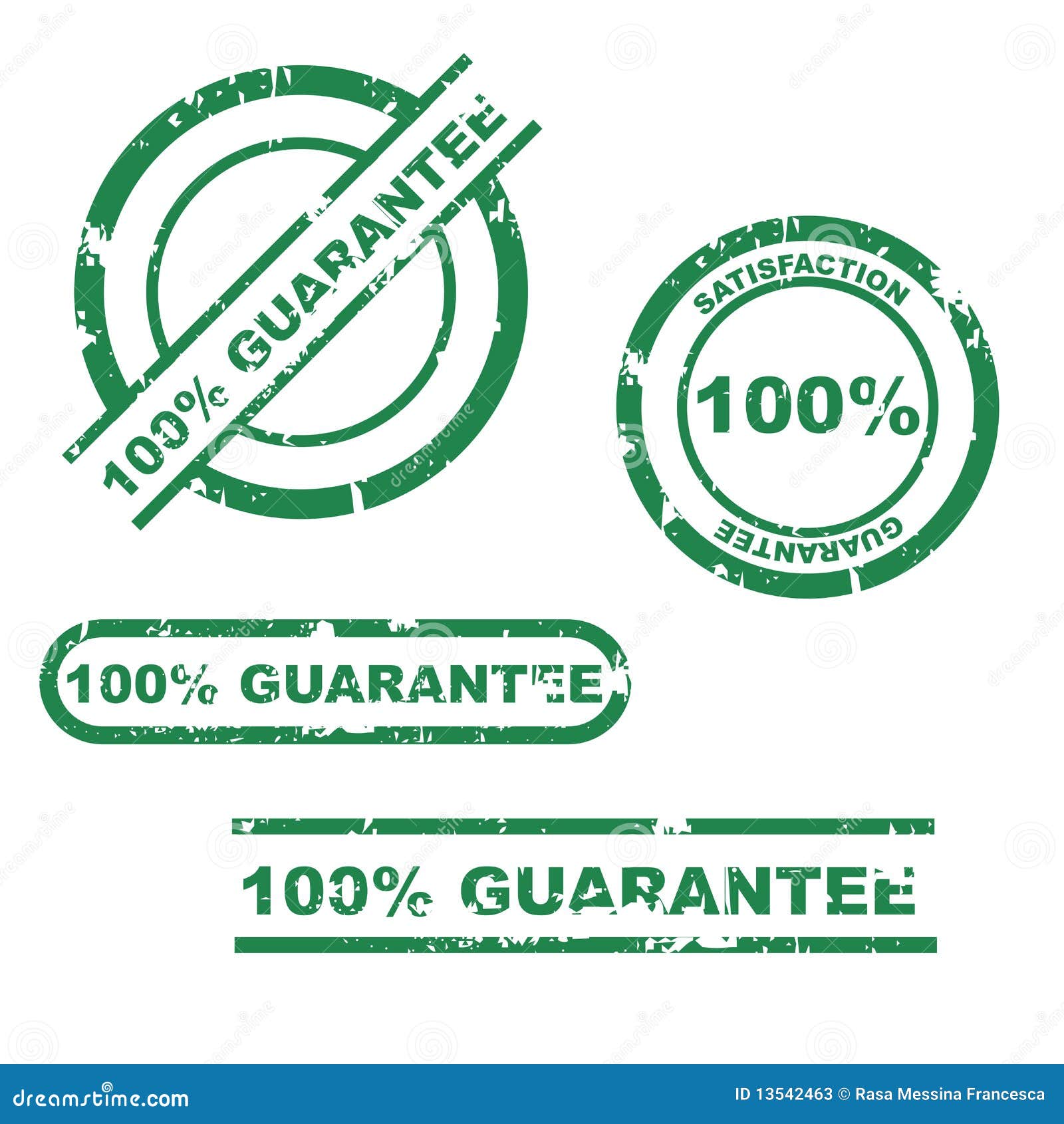 100 guarantee stamp set stock vector. Illustration of isolated - 13542463