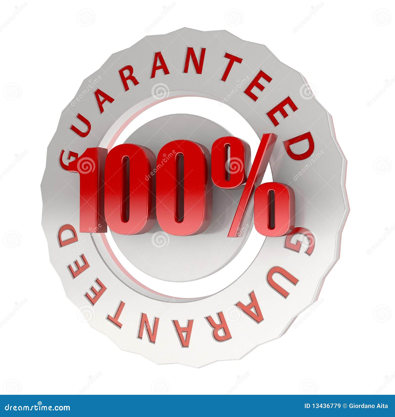 100 guaranteed stock illustration. Illustration of icon - 13436779