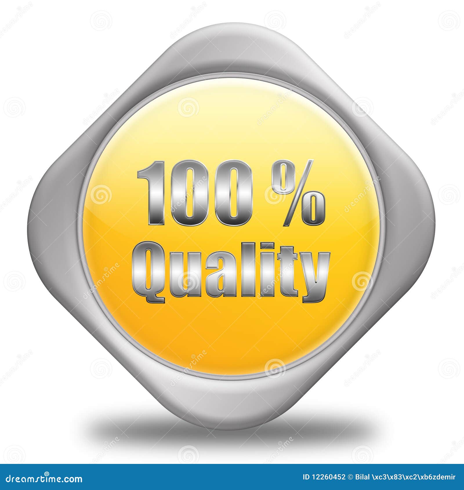 100% Kwaliteit stock illustratie. Illustration of tevredenheid - 12260452