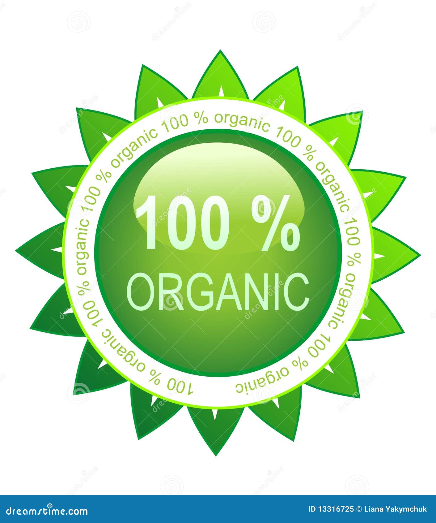 100 organic green rosette stock vector. Illustration of drink - 13316725