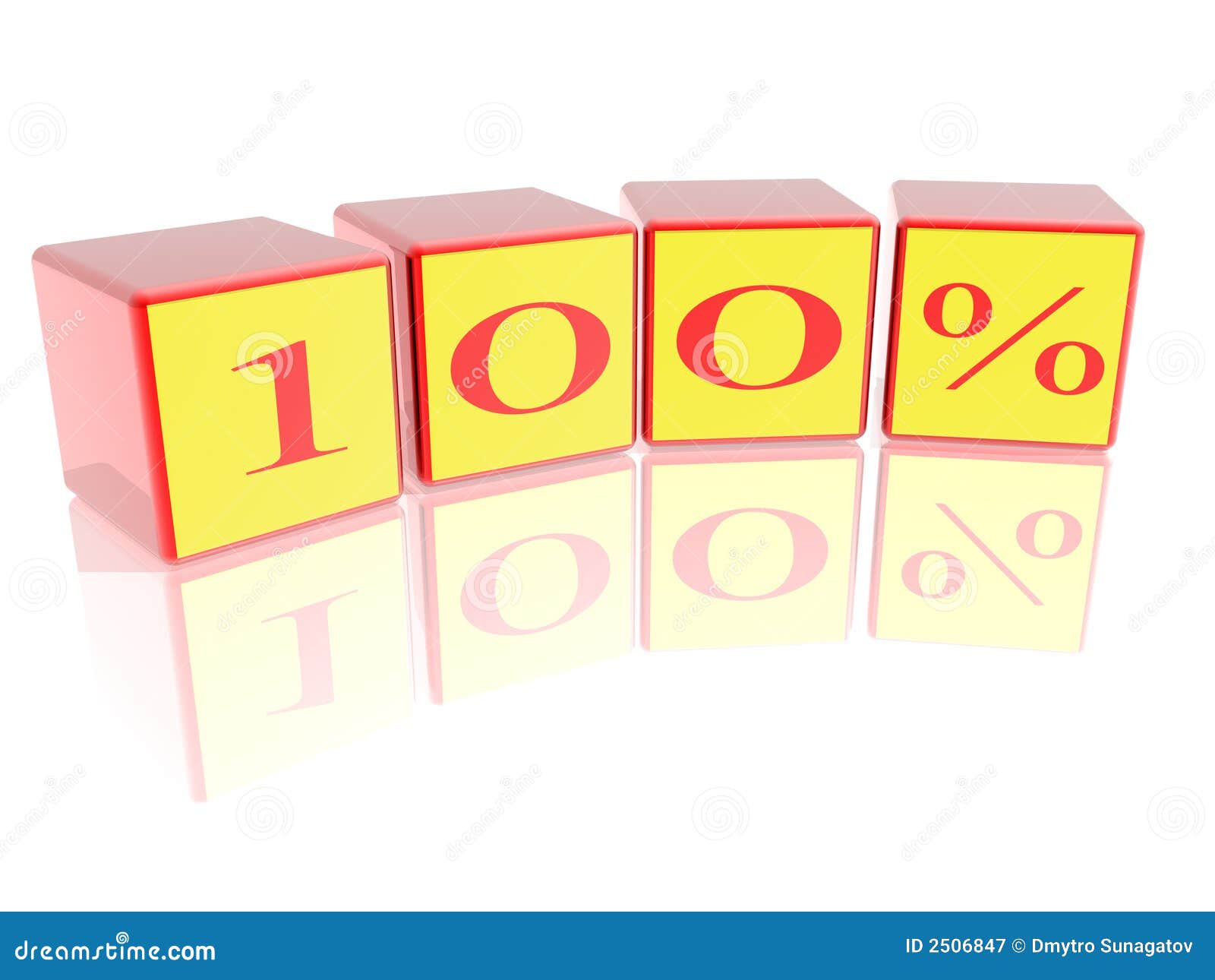 100 Percent stock illustration. Illustration of render - 2506847