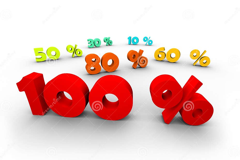 100 percent first stock illustration. Illustration of statistics - 7694046