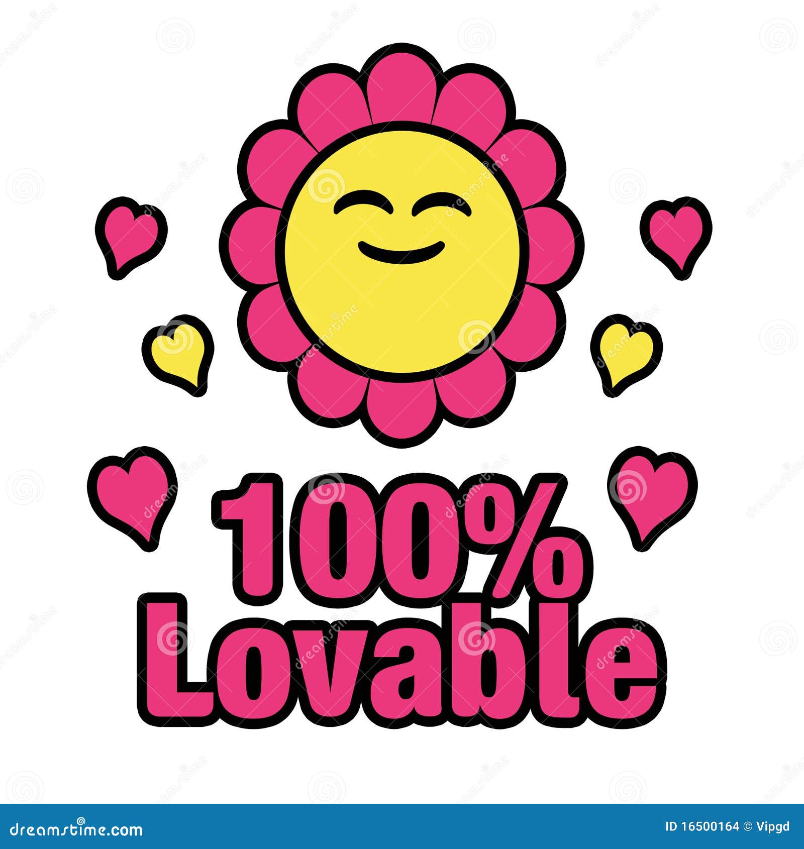 100 Percent Lovable stock illustration. Illustration of cute - 16500164