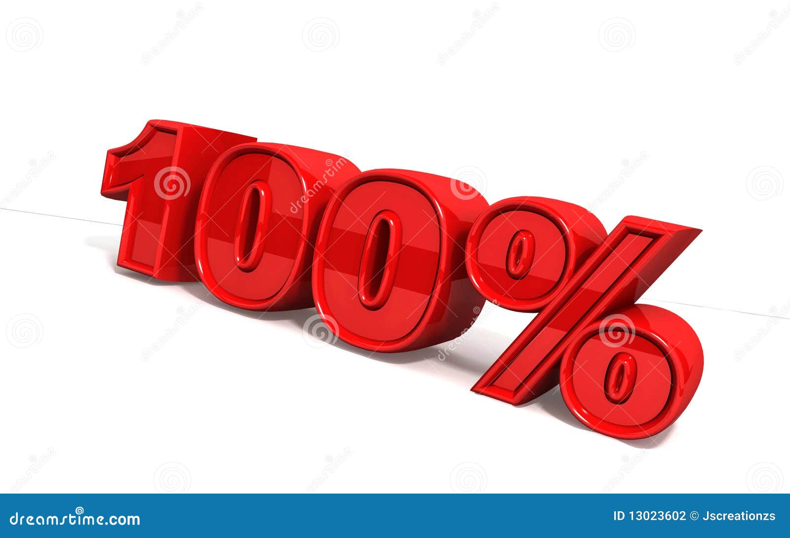 100 Percents stock illustration. Illustration of reflection - 13023602