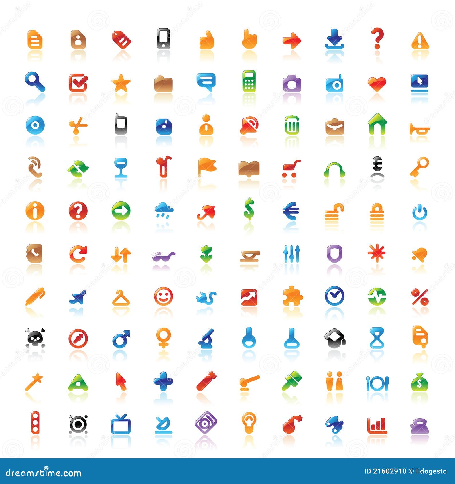 100 perfect icons stock vector. Illustration of design - 21602918