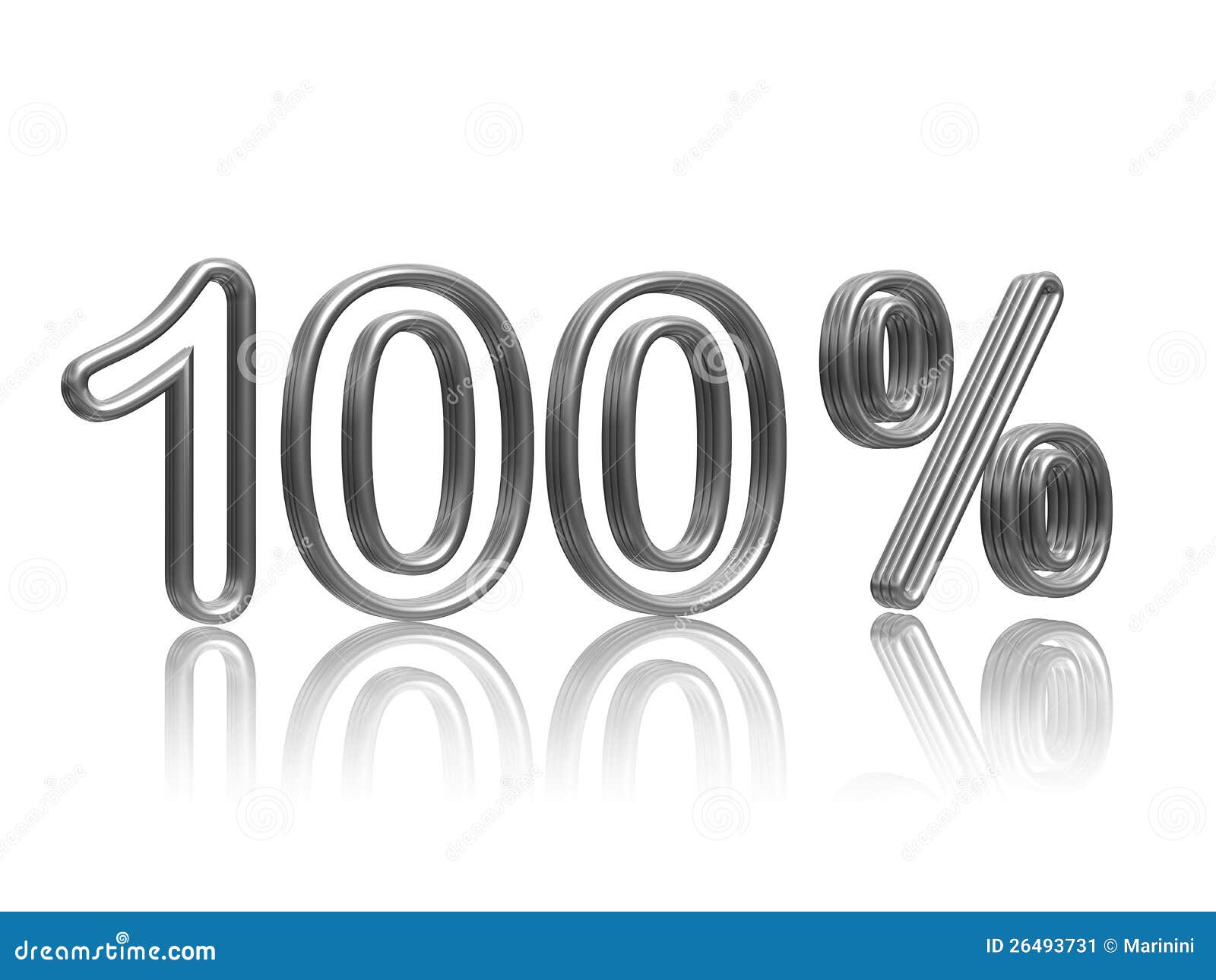 100 pour cent en argent illustration stock. Illustration du pourcentage ...