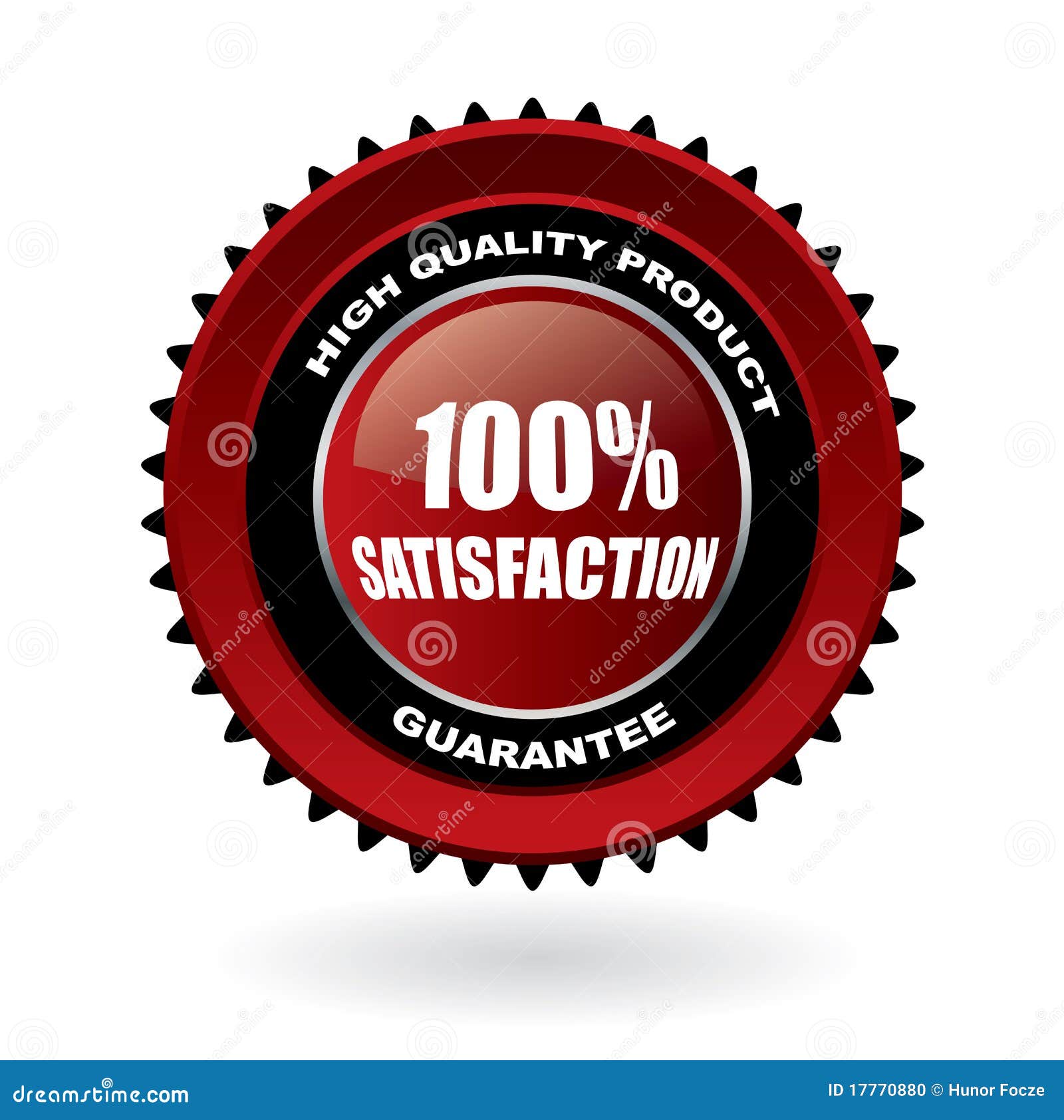 100 Satisfaction Guarantee Emblem with Ref Stock Vector - Illustration ...