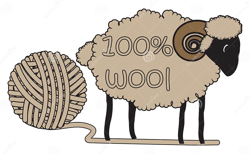 100 sheep wool stock vector. Illustration of yarn, organic - 280361630