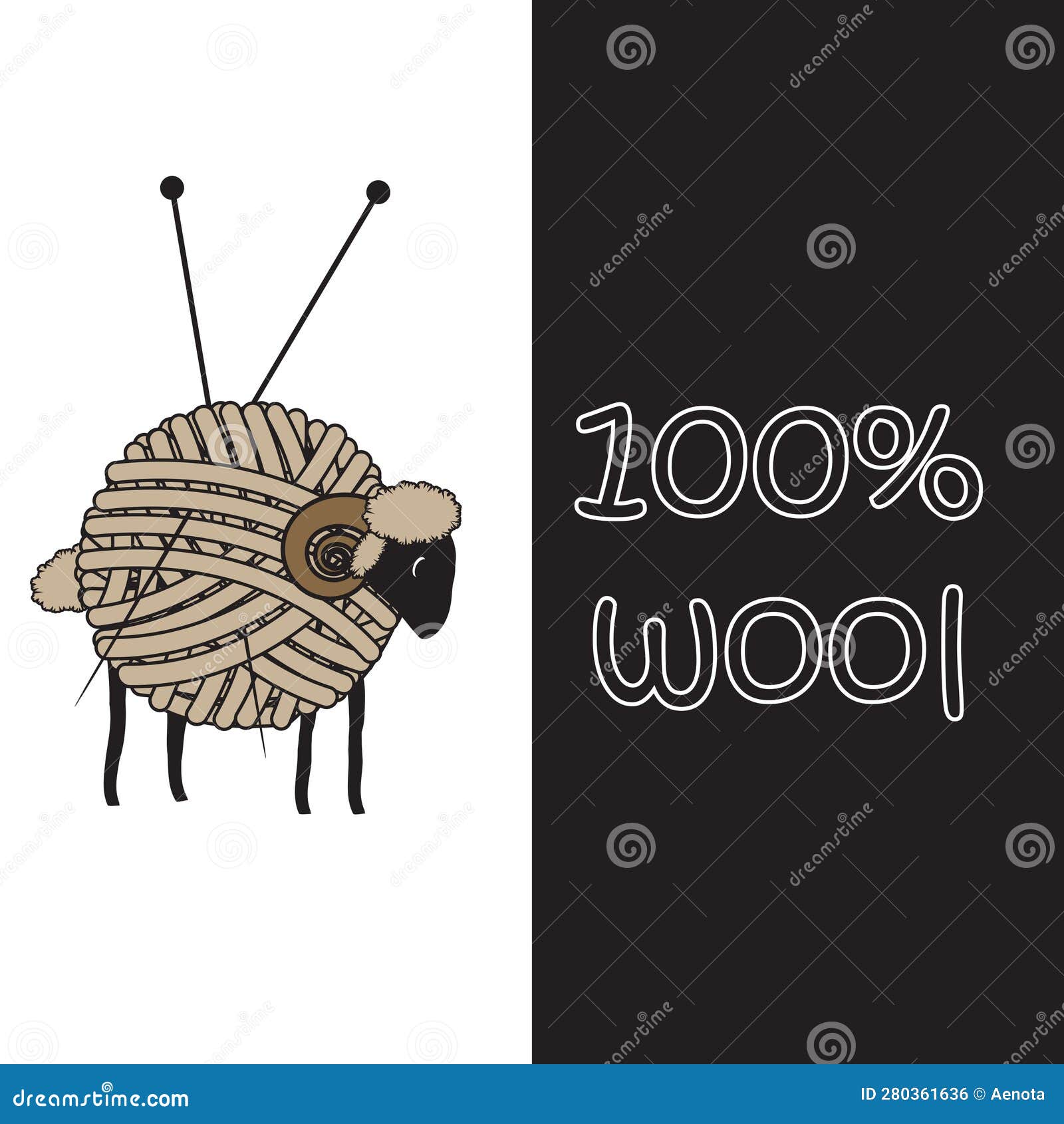 100 sheep wool stock vector. Illustration of natural - 280361636