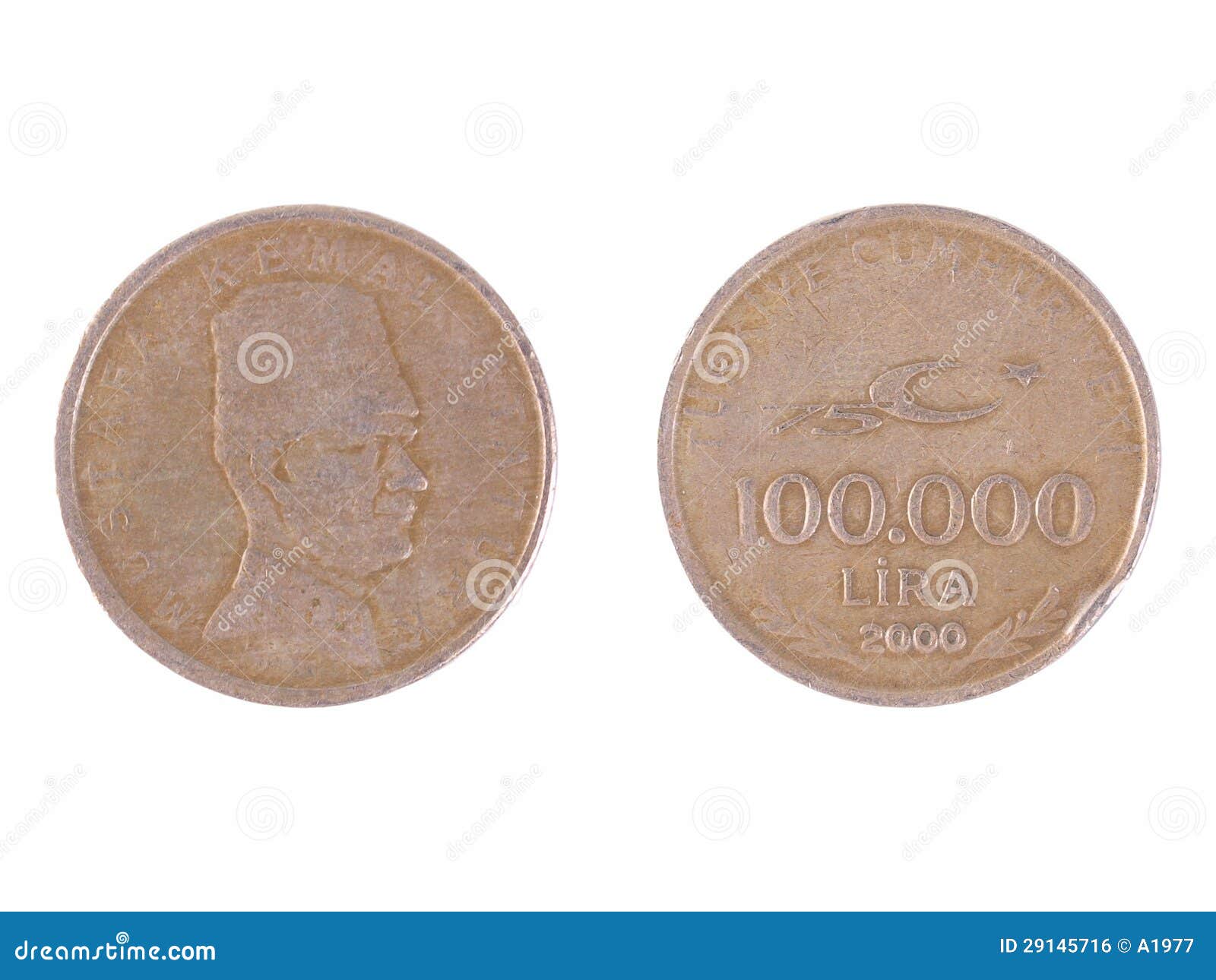 100000 Lire turche fotografia stock. Immagine di soldi - 29145716