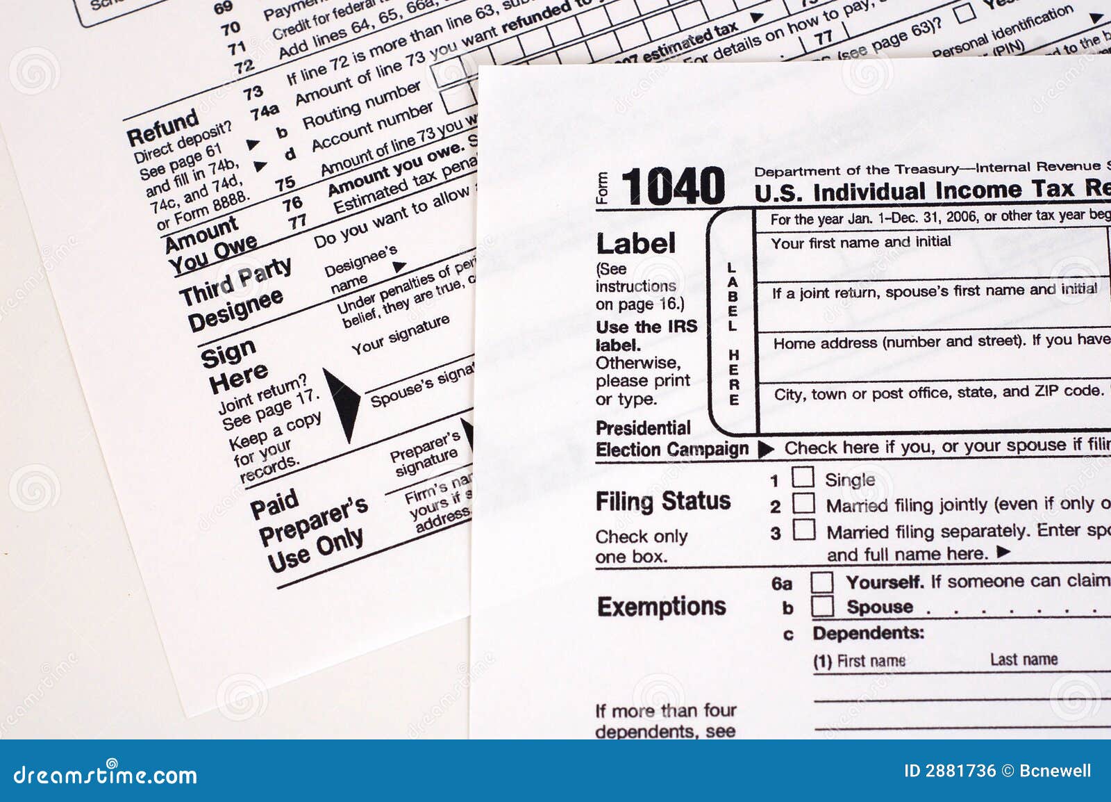 1040 Tax Form (USA) editorial photo. Image of paperwork - 2881736