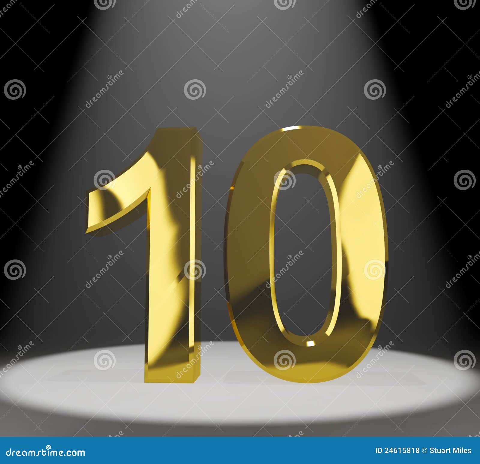 10mo Primer Del Número 3d Del Oro Stock de ilustración - Ilustración de ...