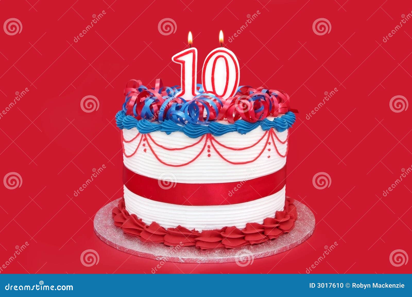 10mo Torta foto de archivo. Imagen de torta, diez, brillante - 3017610