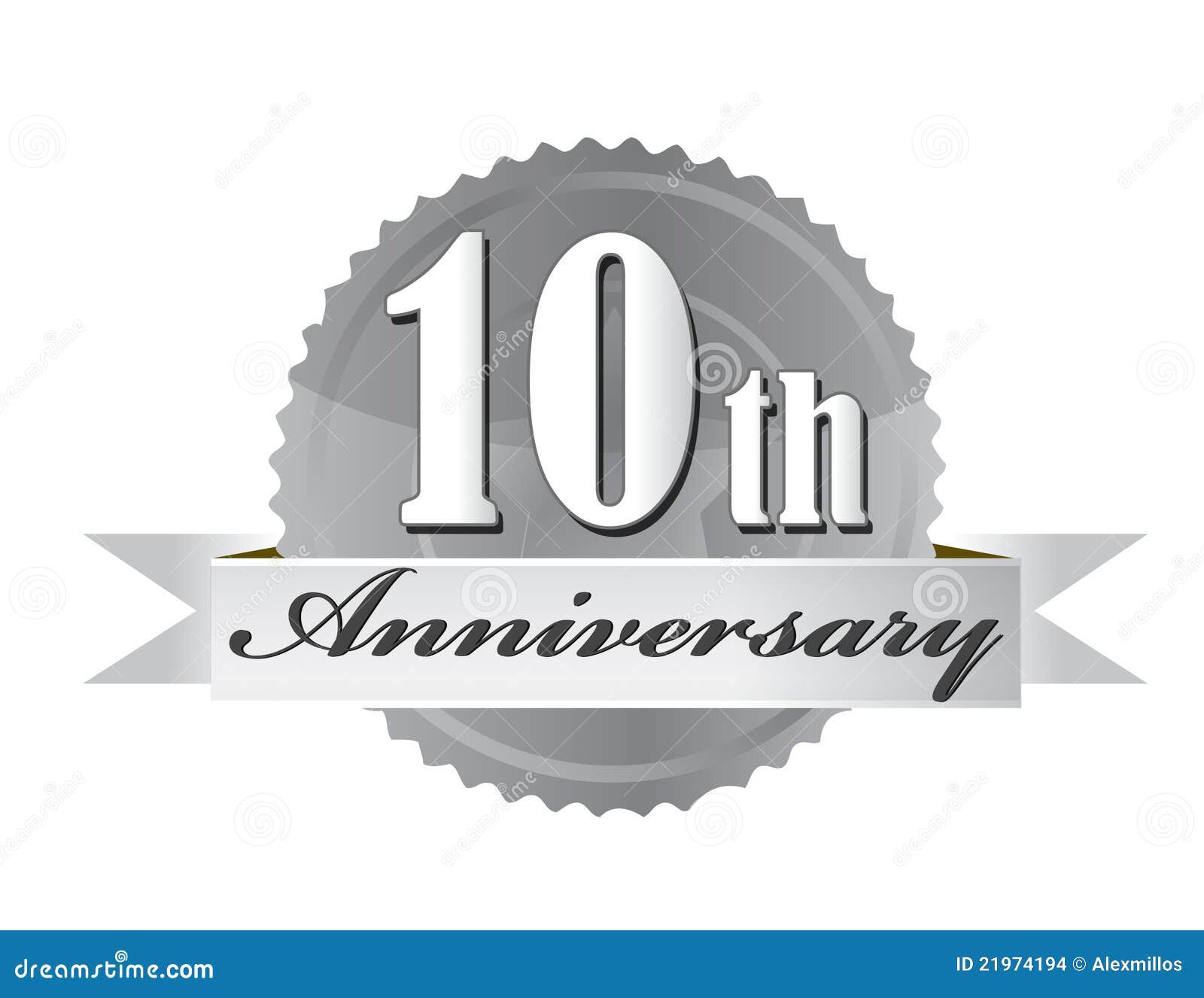 10th Anniversary Colored Logo Design, Happy Holiday Festive Celebration ...