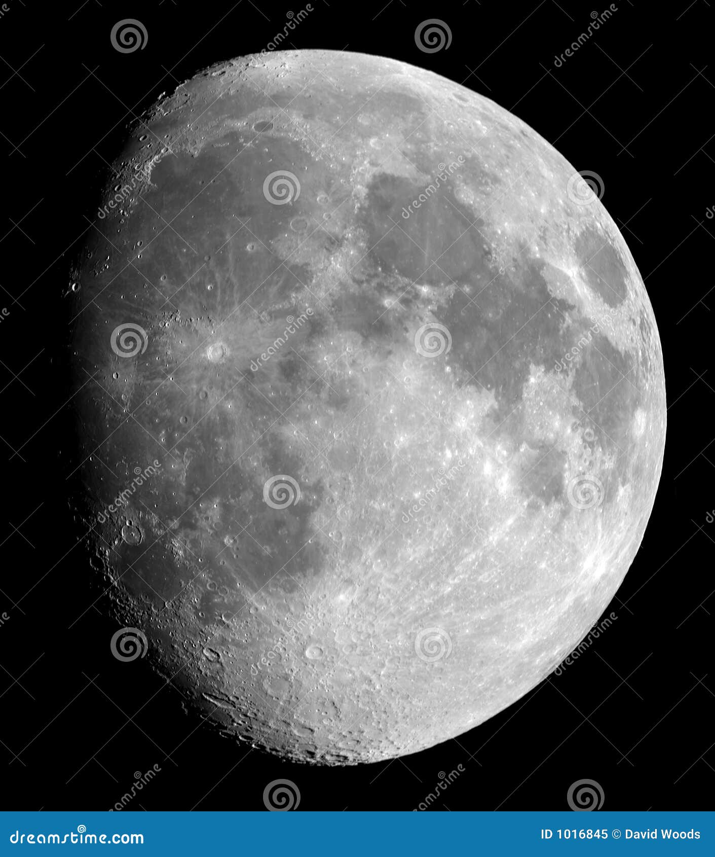 11-day-old moon stock image. Image of space, mare, planet - 1016845