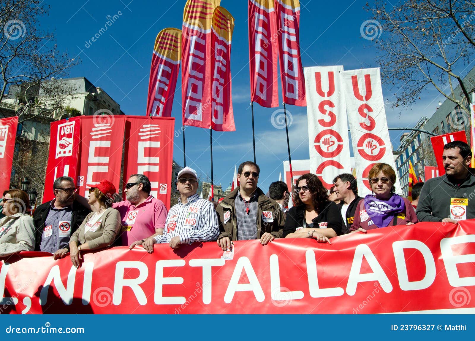 11M - Unions Protest in Barcelona Editorial Photography - Image of ...