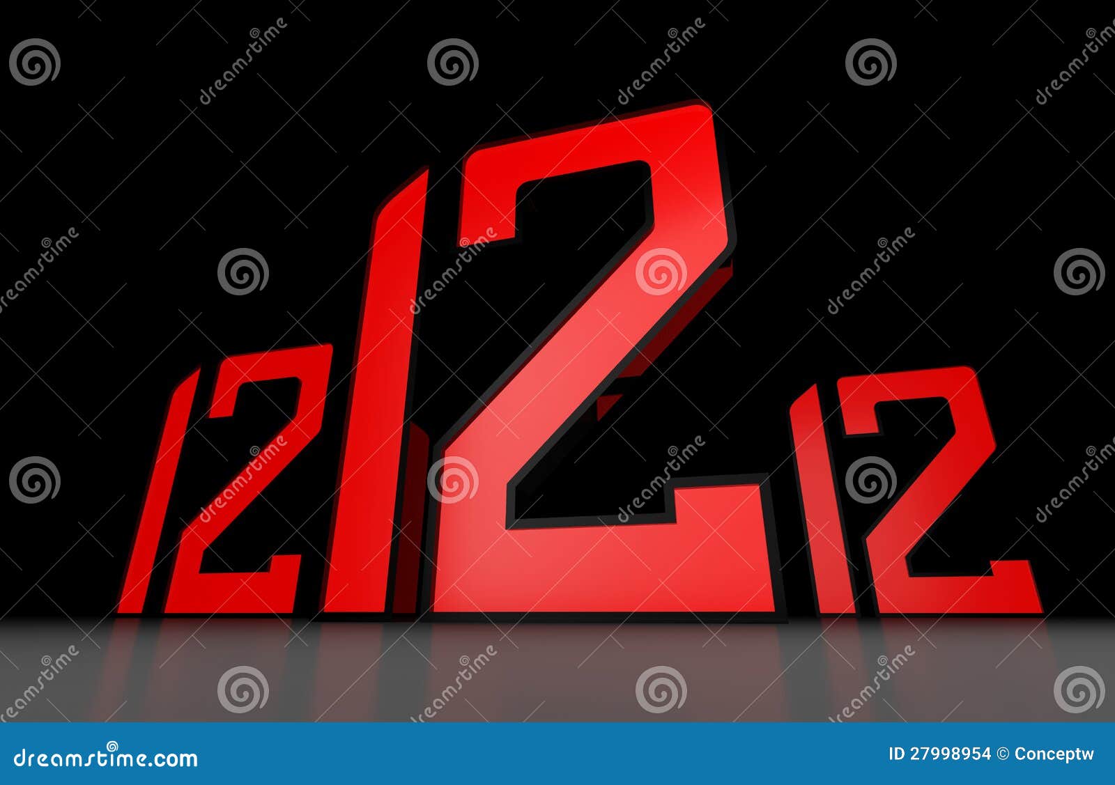 12-12-12 stock illustration. Illustration of dark, time - 27998954