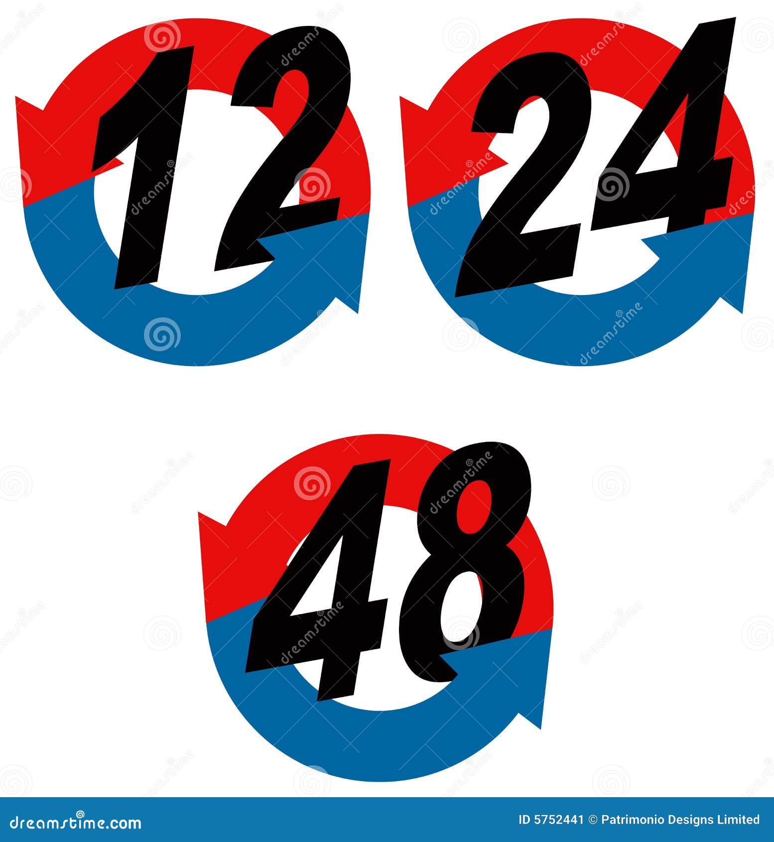 12,24,48 hour icon stock illustration. Illustration of blue - 5752441