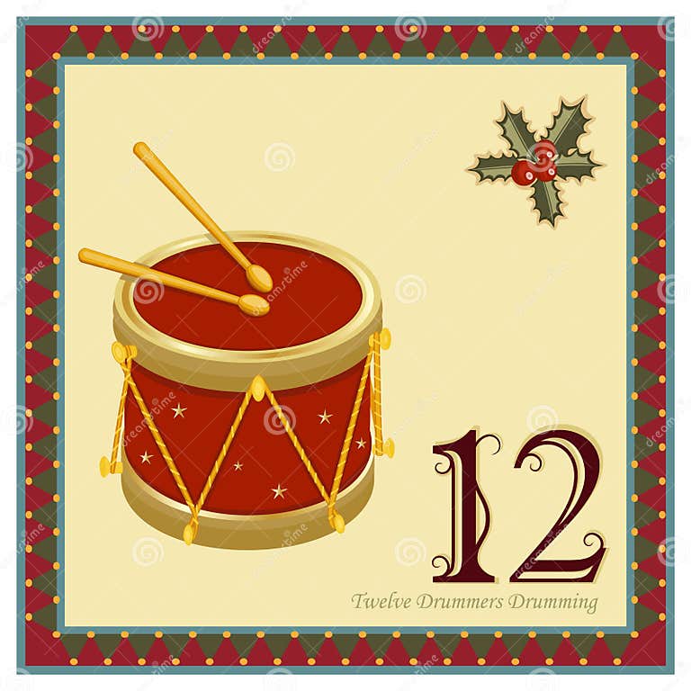The 12 Days of Christmas stock vector. Illustration of religious - 17221507