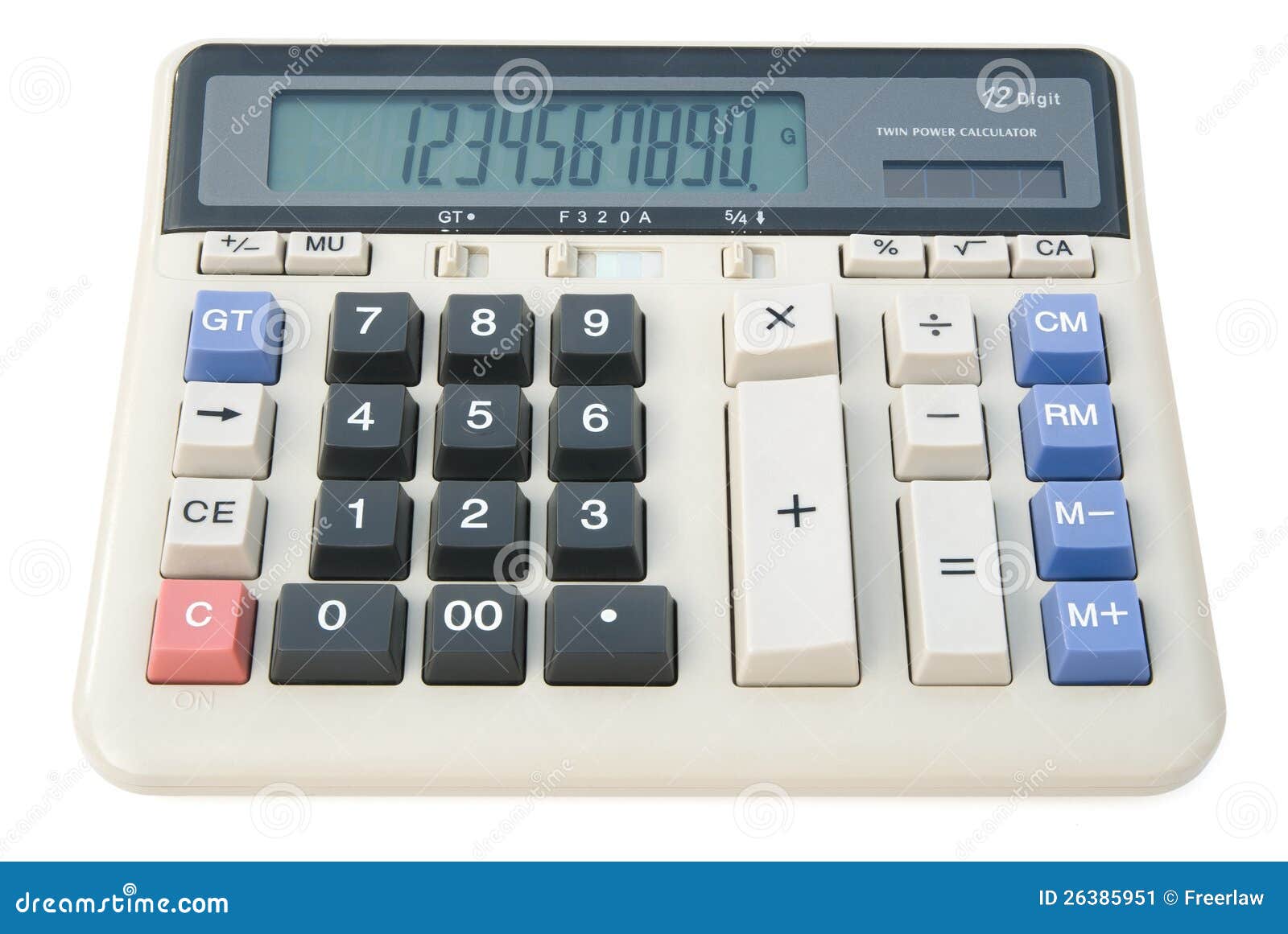 12 digit calculator stock image. Image of subtraction - 26385951