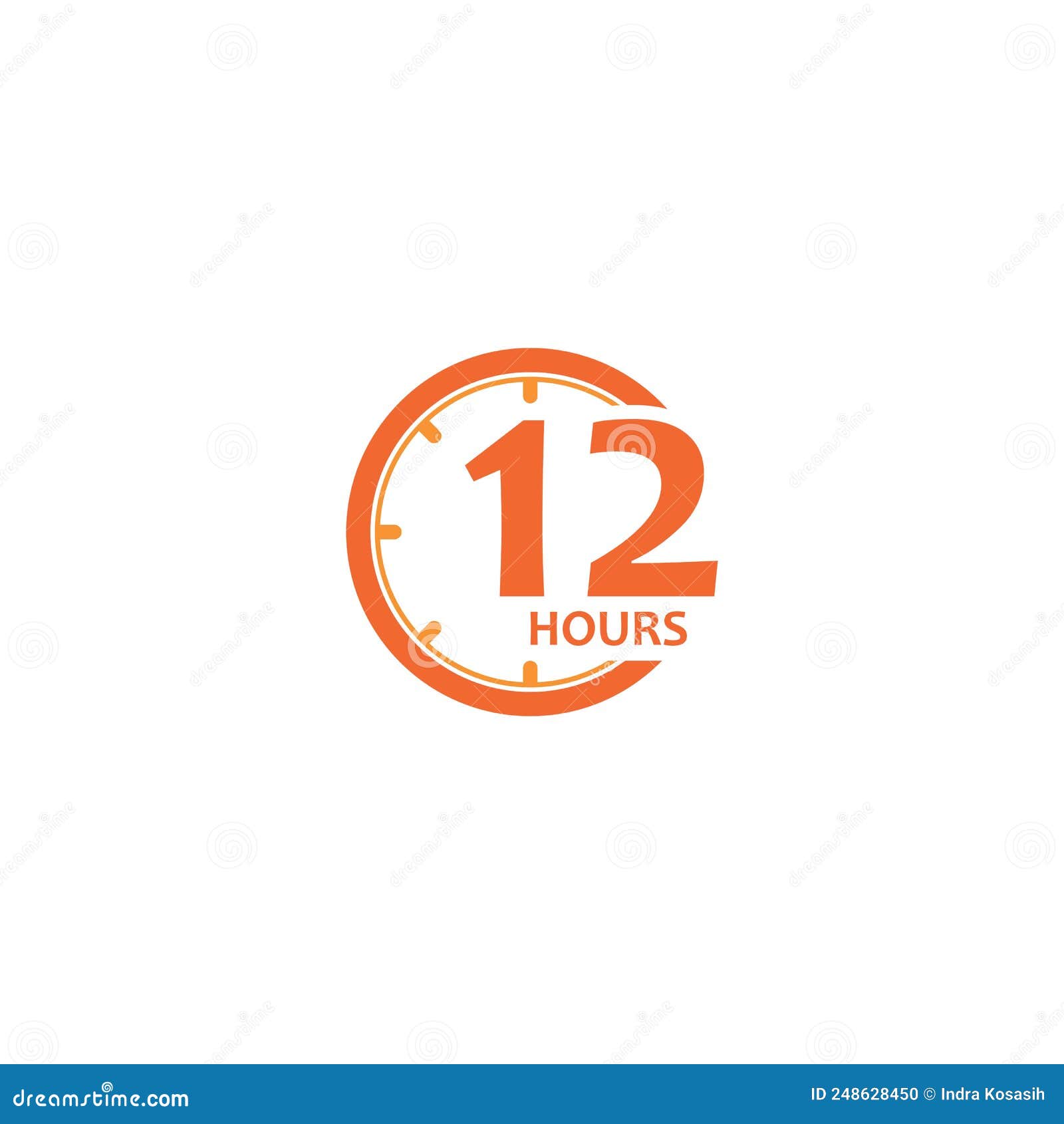 12 Hours Clock Arrow Logo Vector Icon Illustration Design Stock Vector ...