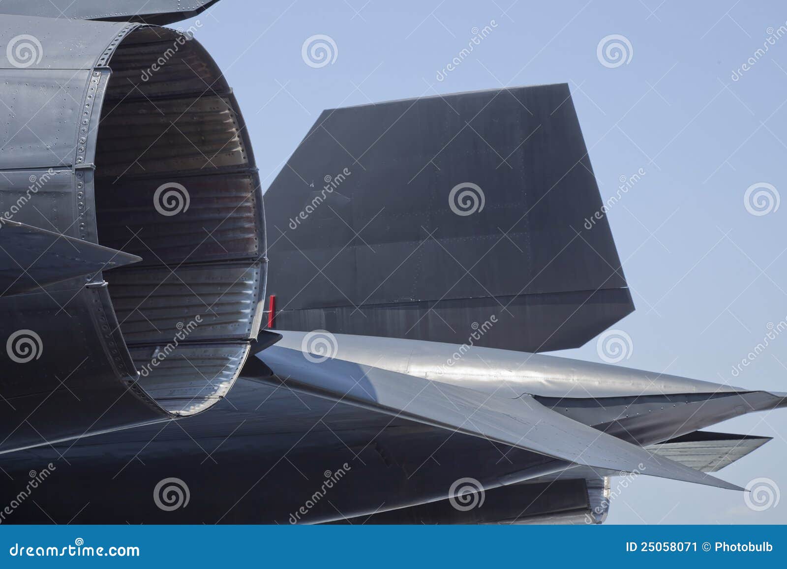 A-12 Reconnaissance Aircraft Thrust Vector Nozzles Stock Image ...