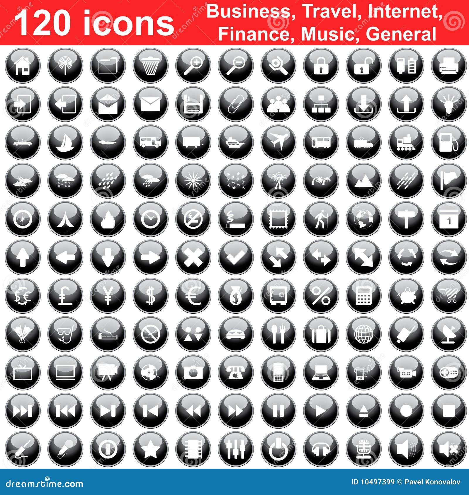 120 icons set stock vector. Illustration of element, arrow - 10497399