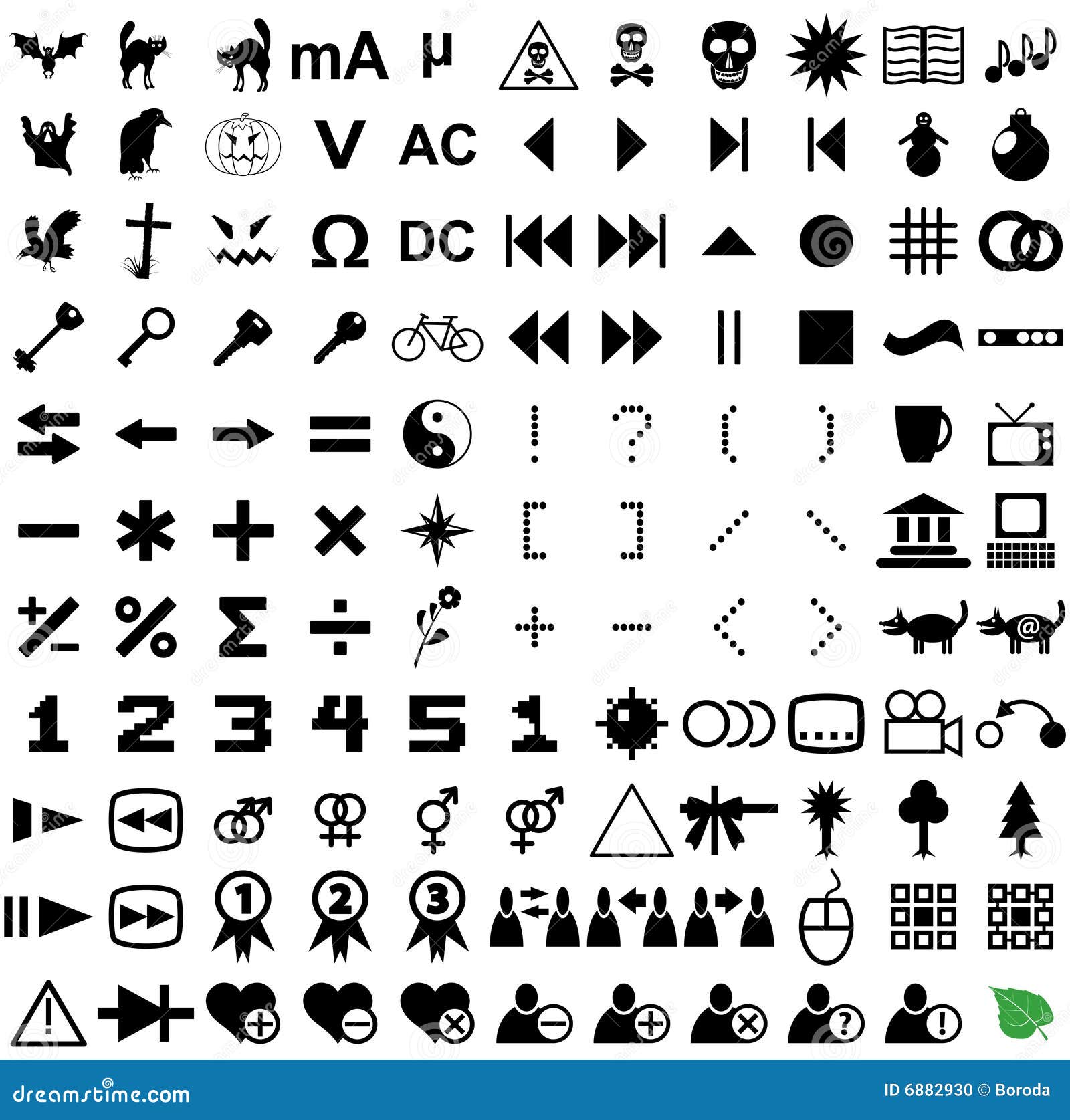 121 Pictogrammes De Vecteur. Illustration de Vecteur - Illustration du ...