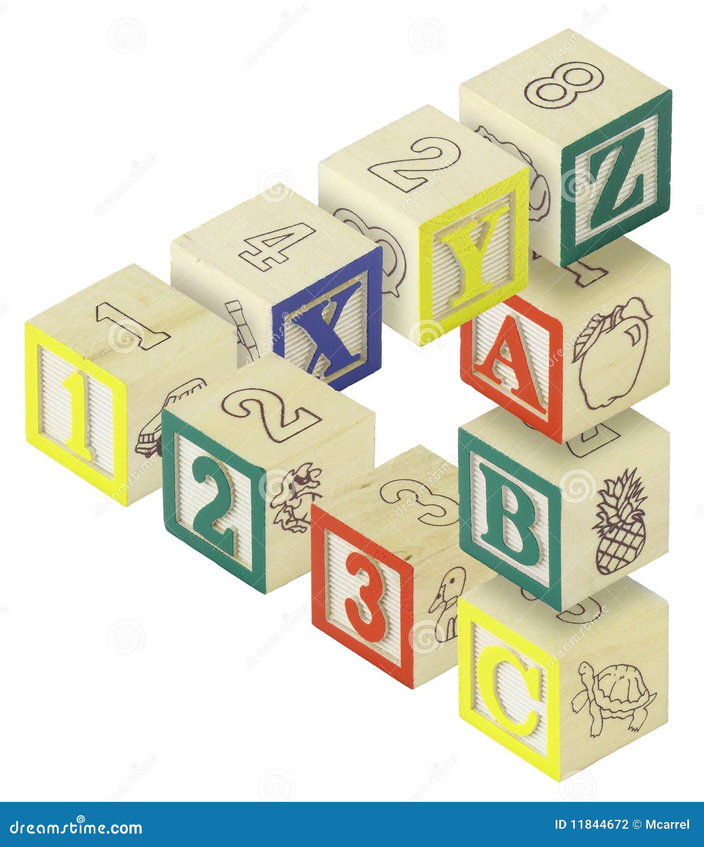 123 ABC Alphabet Blocks Optical Illusion Stock Photo | CartoonDealer ...