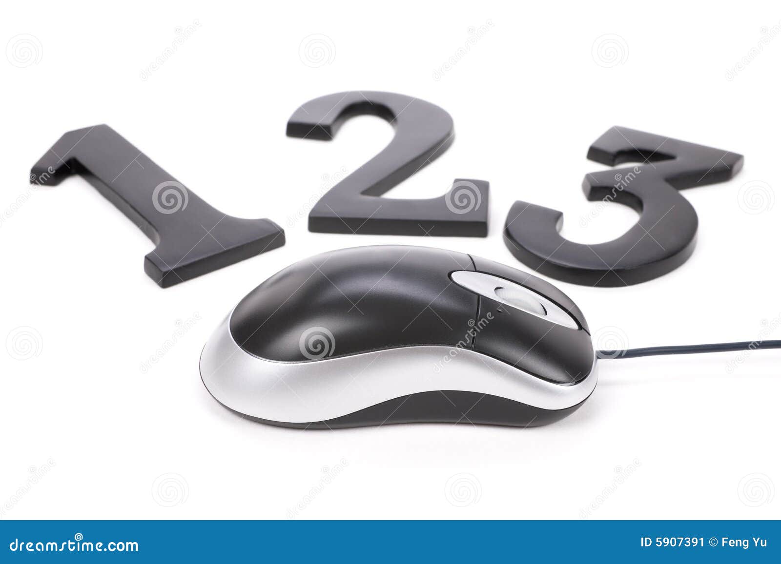 123 and computer mouse stock image. Image of education - 5907391