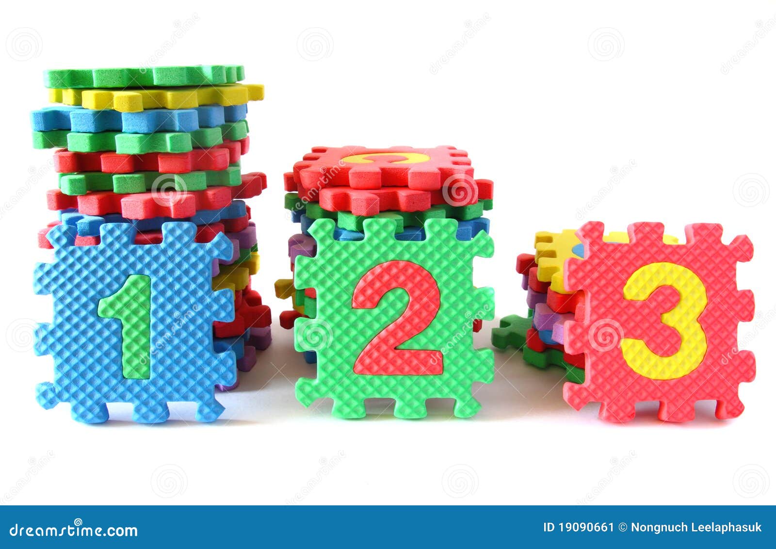 123 on puzzle mat stock image. Image of jigsaw, childhood - 19090661