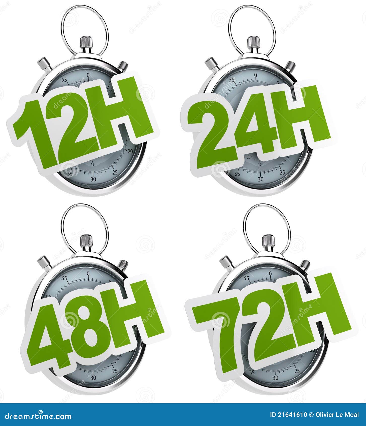 12H, 24H, 48H, 72H Sticker Isolated Stock Illustration - Illustration ...