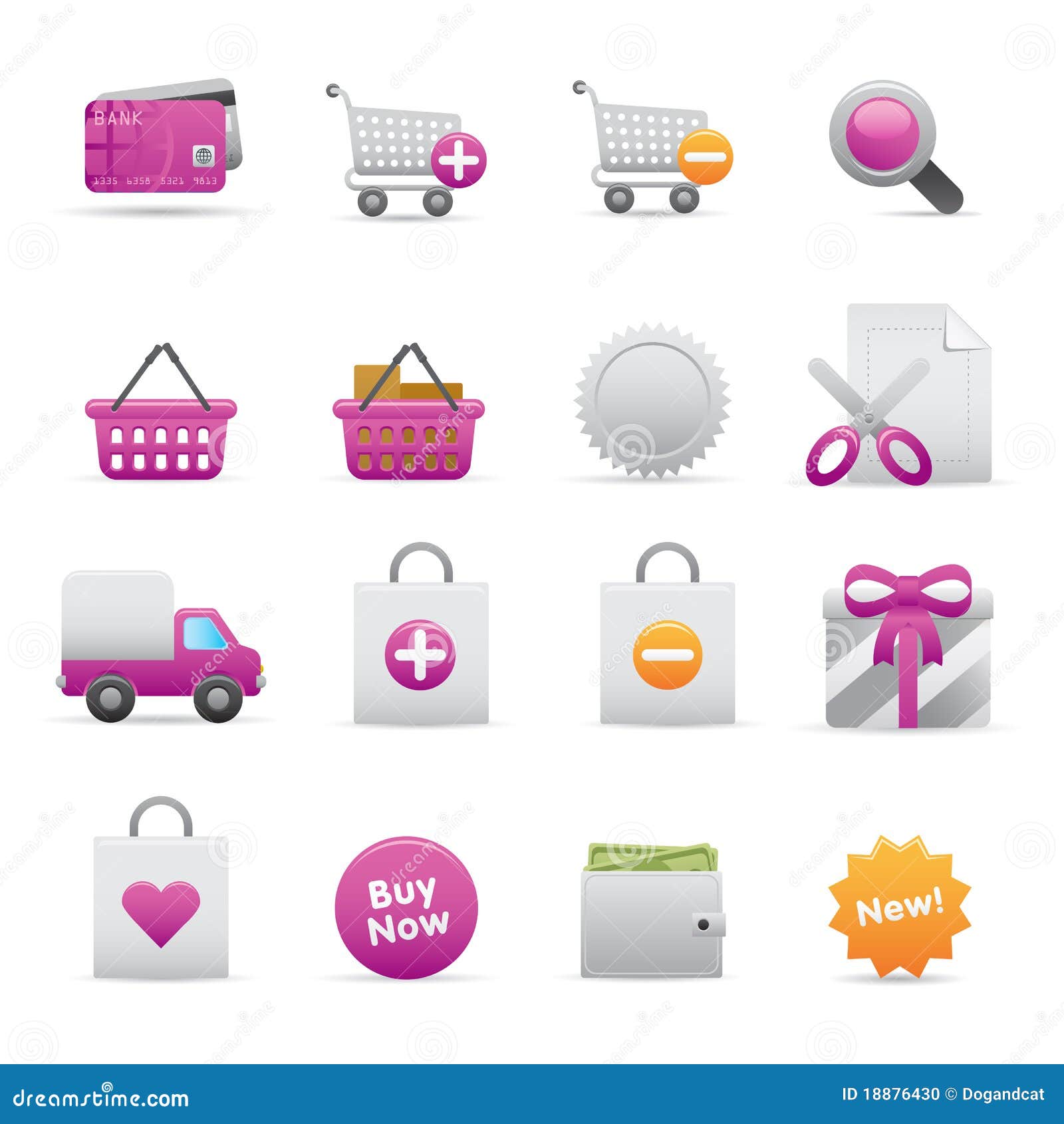 13 Purple Shopping Icons stock vector. Illustration of shopping - 18876430