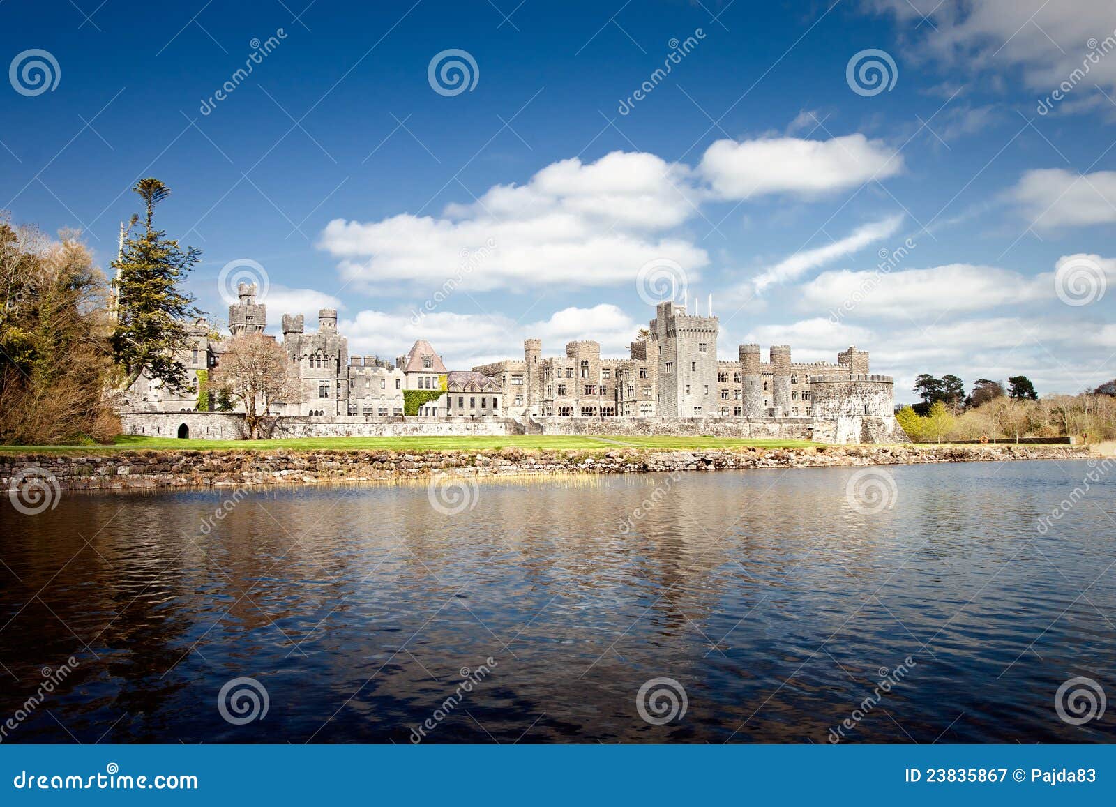 The 13th Century Ashford Castle in Cong - Ireland. Stock Image - Image ...