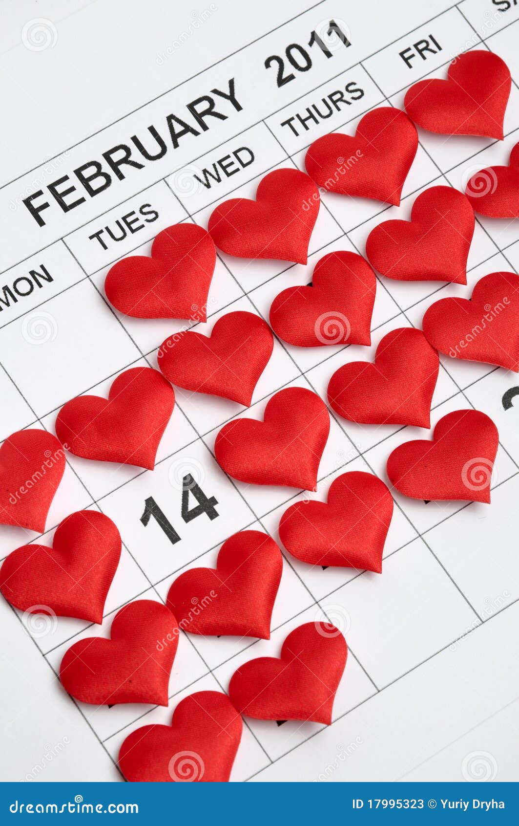 14th of February 2011 stock image. Image of romance, diary - 17995323