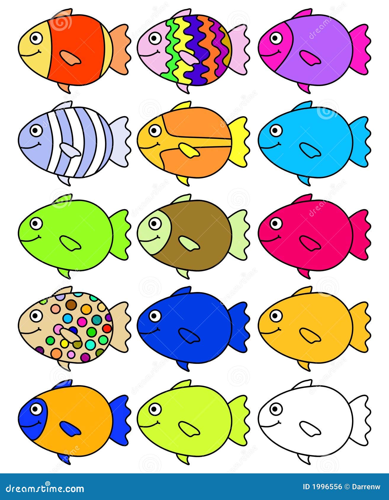 15 Poissons Image libre de droits - Image: 1996556