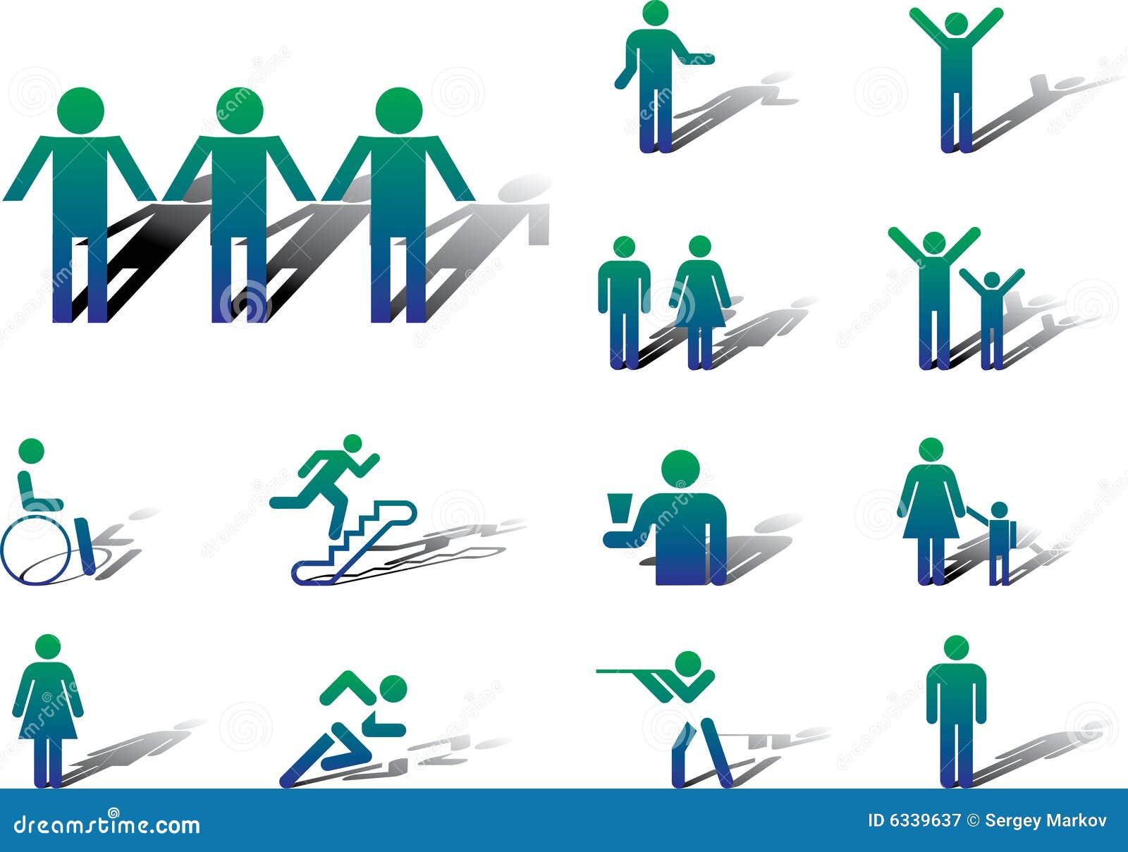 100_A. Pictographs Of People Vector Illustration | CartoonDealer.com ...