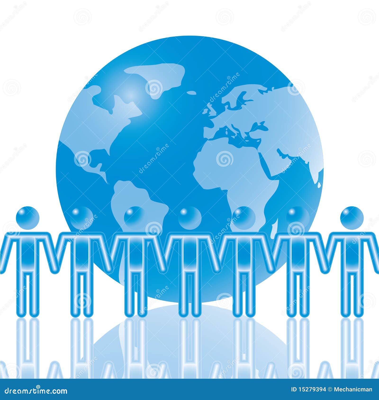 16. Global Team in blue stock vector. Illustration of community - 15279394