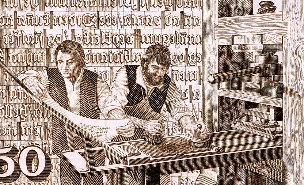 16th Century Printers at Work Editorial Photo - Image of crisp ...
